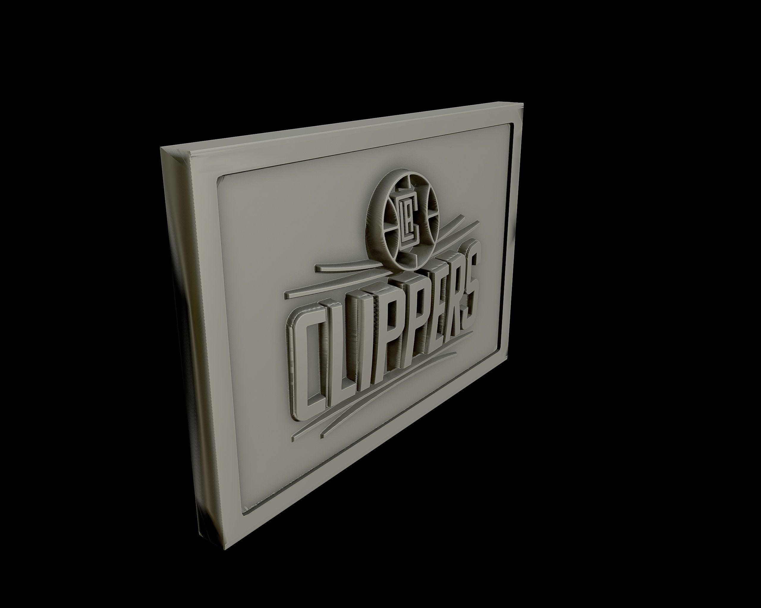Los Angeles Clippers logo relief 3D model 3D printable | CGTrader