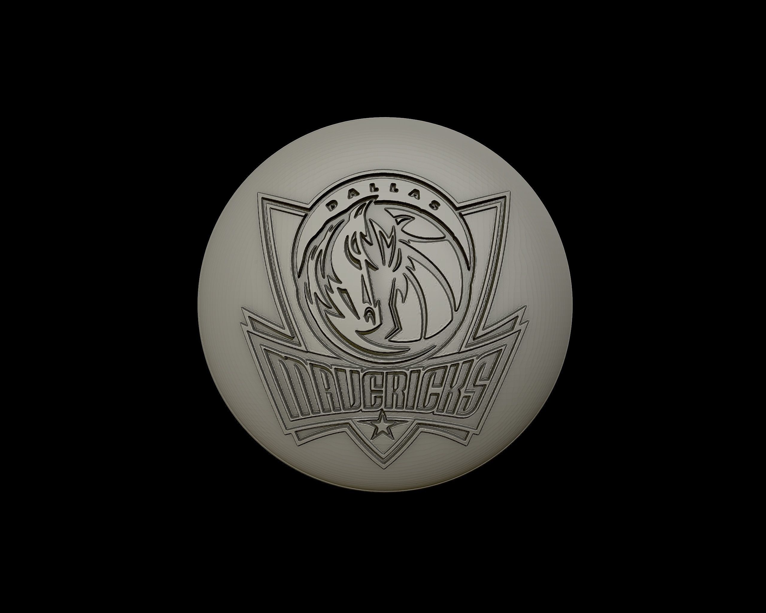 Dallas Mavericks logo relief 3D model 3D printable | CGTrader