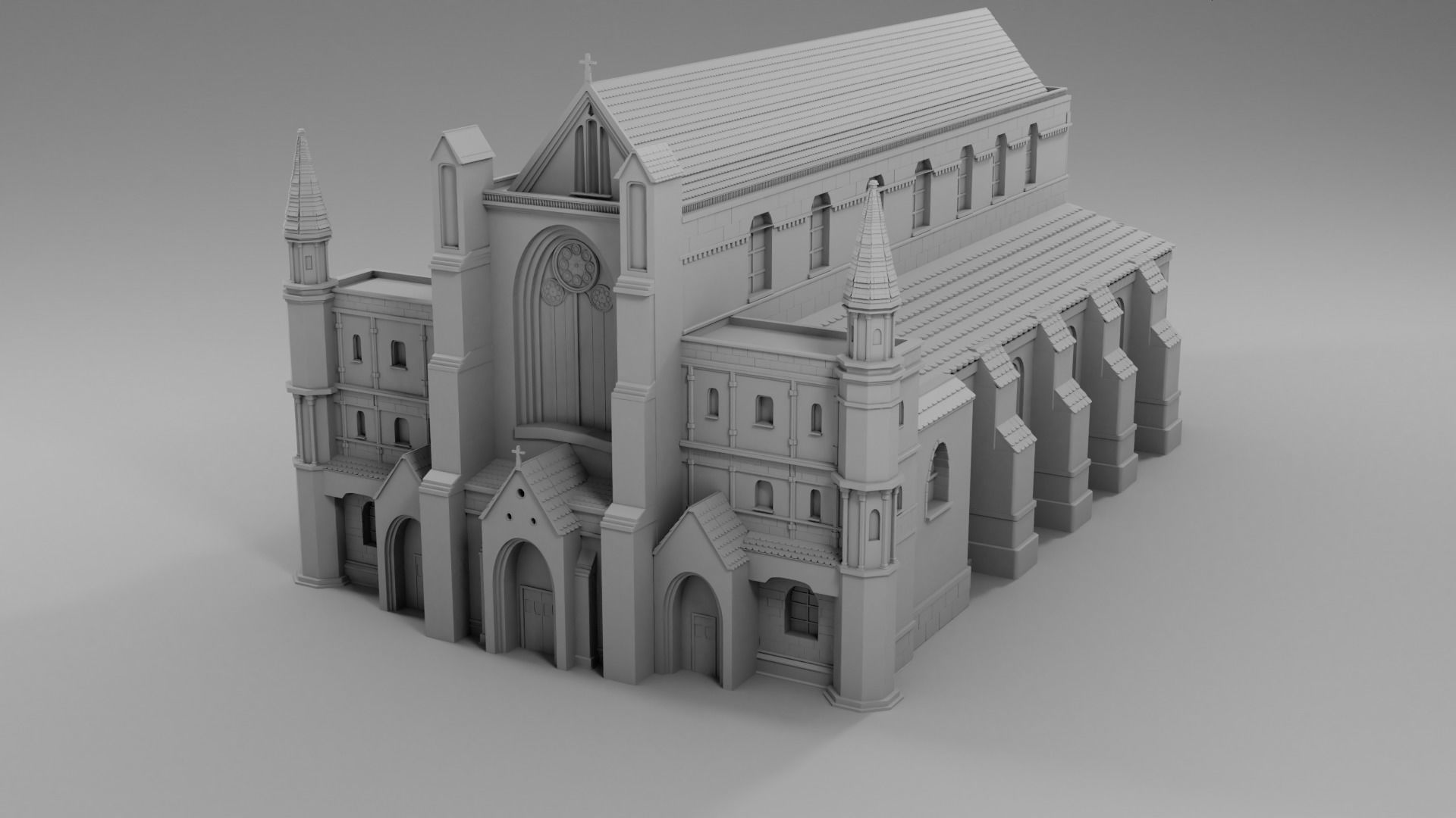 The cathedral church 3D model | CGTrader