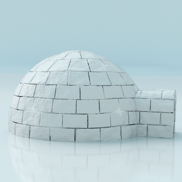 Igloo 3D Model OBJ 3DS FBX BLEND - CGTrader.com