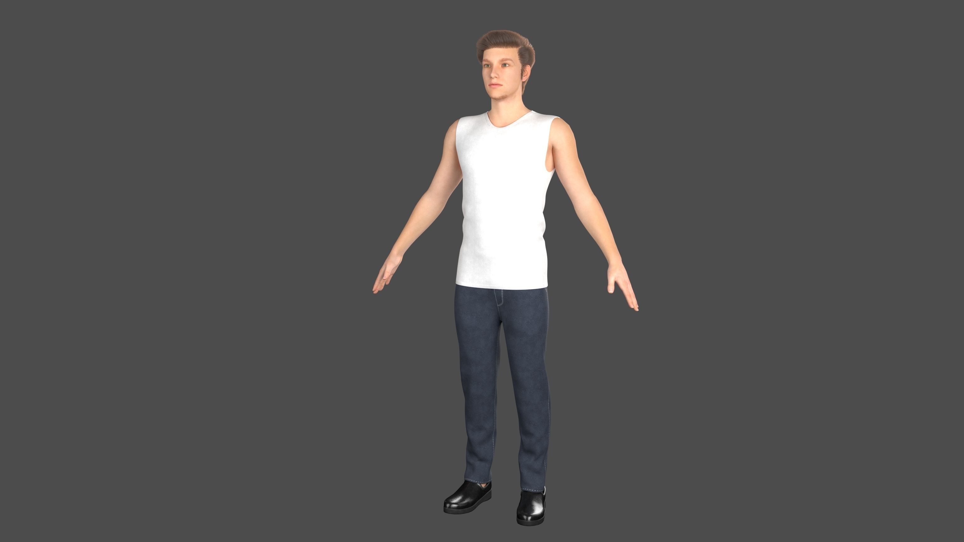 Rigged man 3D model rigged | CGTrader