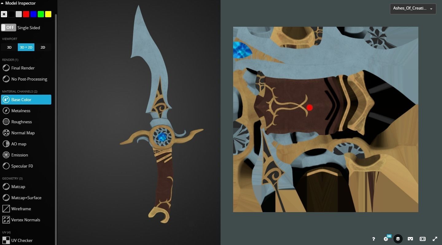 3D model Diamond Dagger Ashes of Creation VR / AR / low-poly | CGTrader