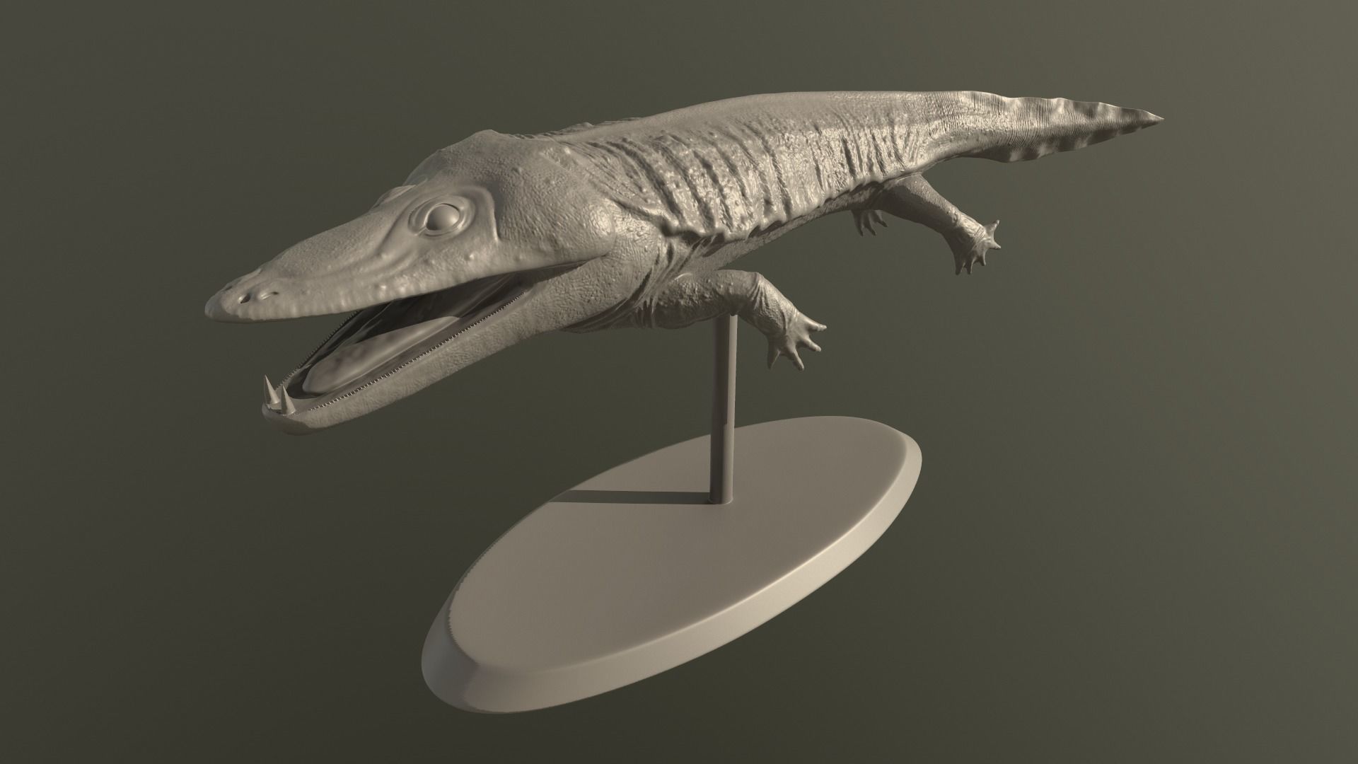 Mastodonsaurus alligator 3D model 3D printable | CGTrader