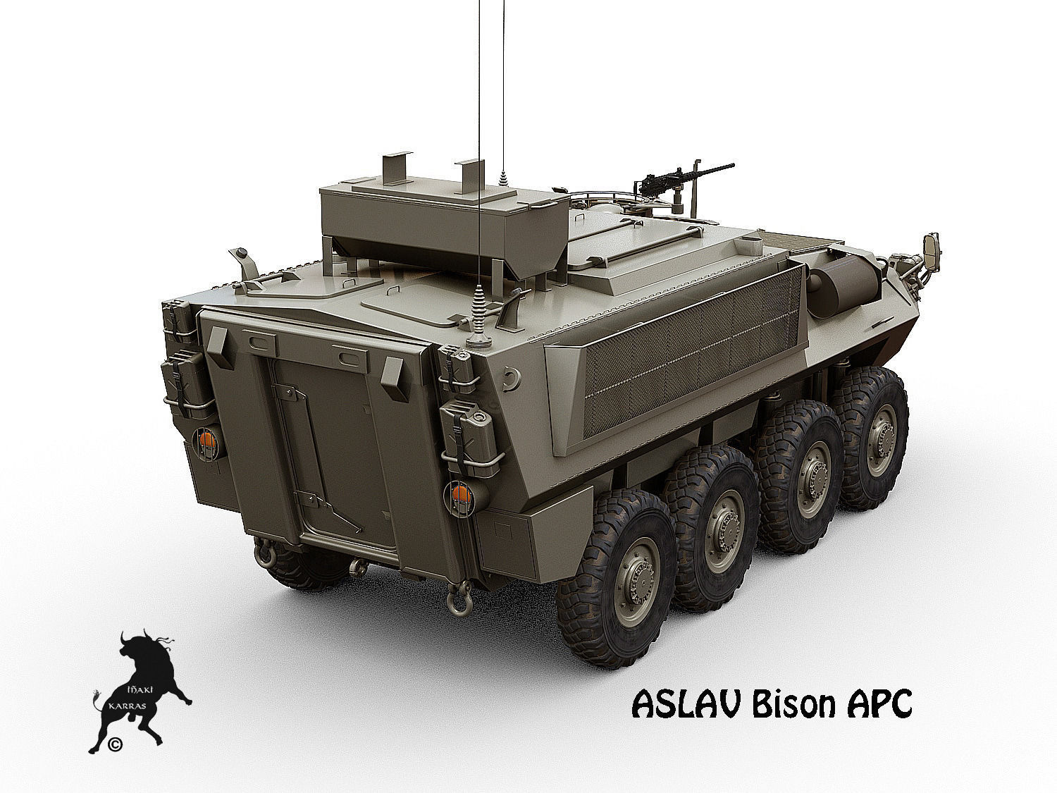 ASLAV Bison APC 3D Model MAX OBJ FBX | CGTrader.com