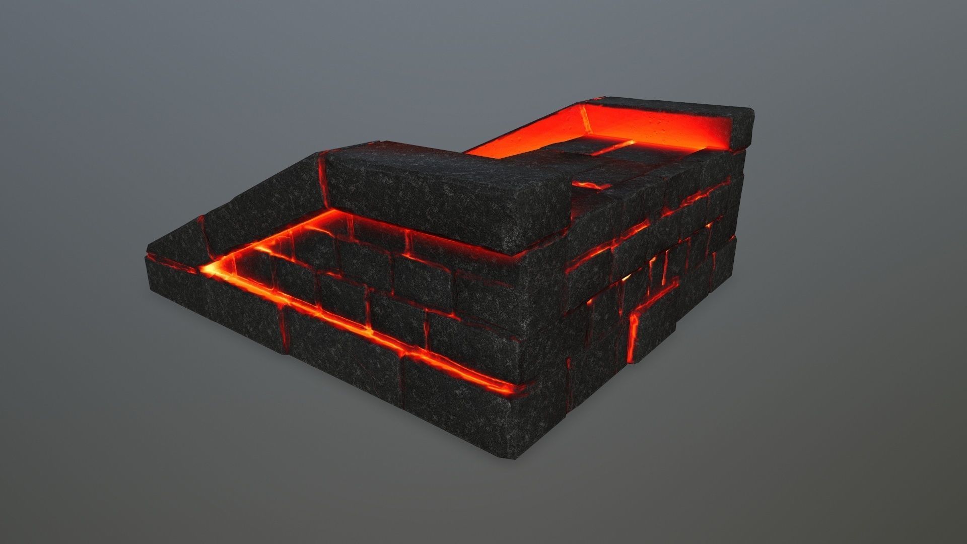 3D model lava stair VR / AR / low-poly | CGTrader