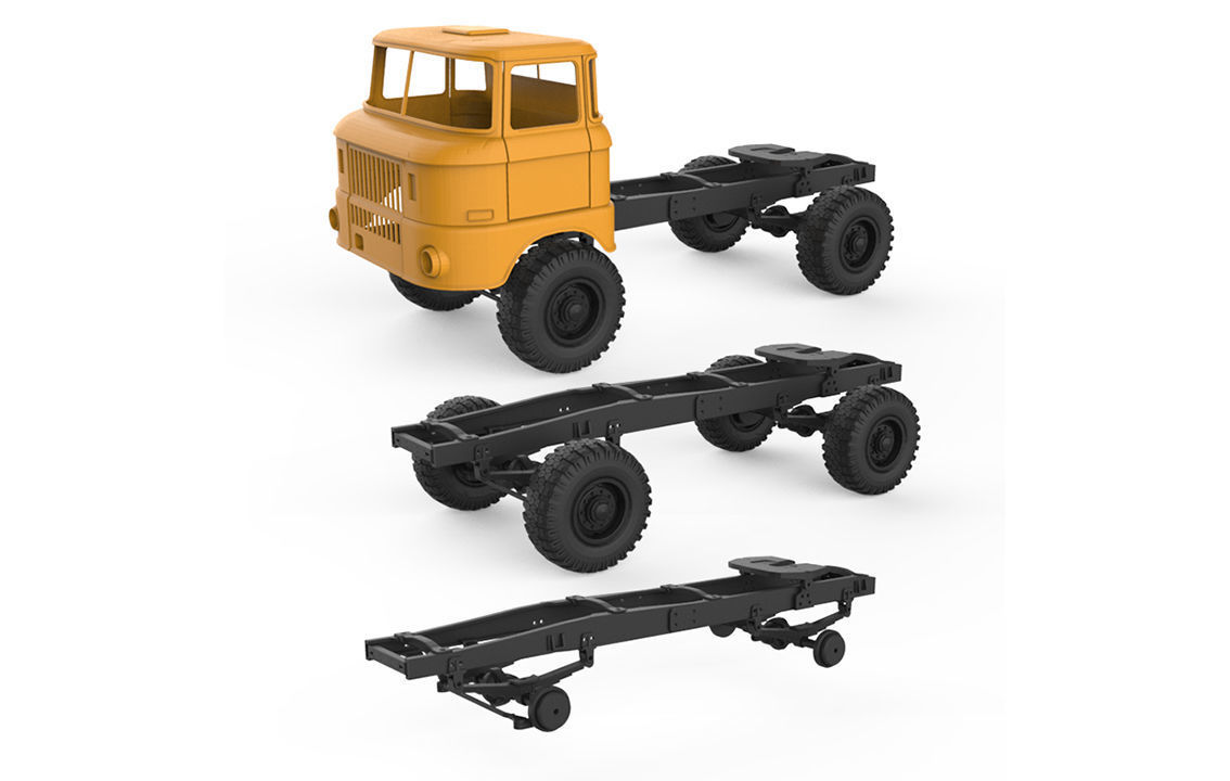 Chassis IFA W50 3D model 3D printable | CGTrader