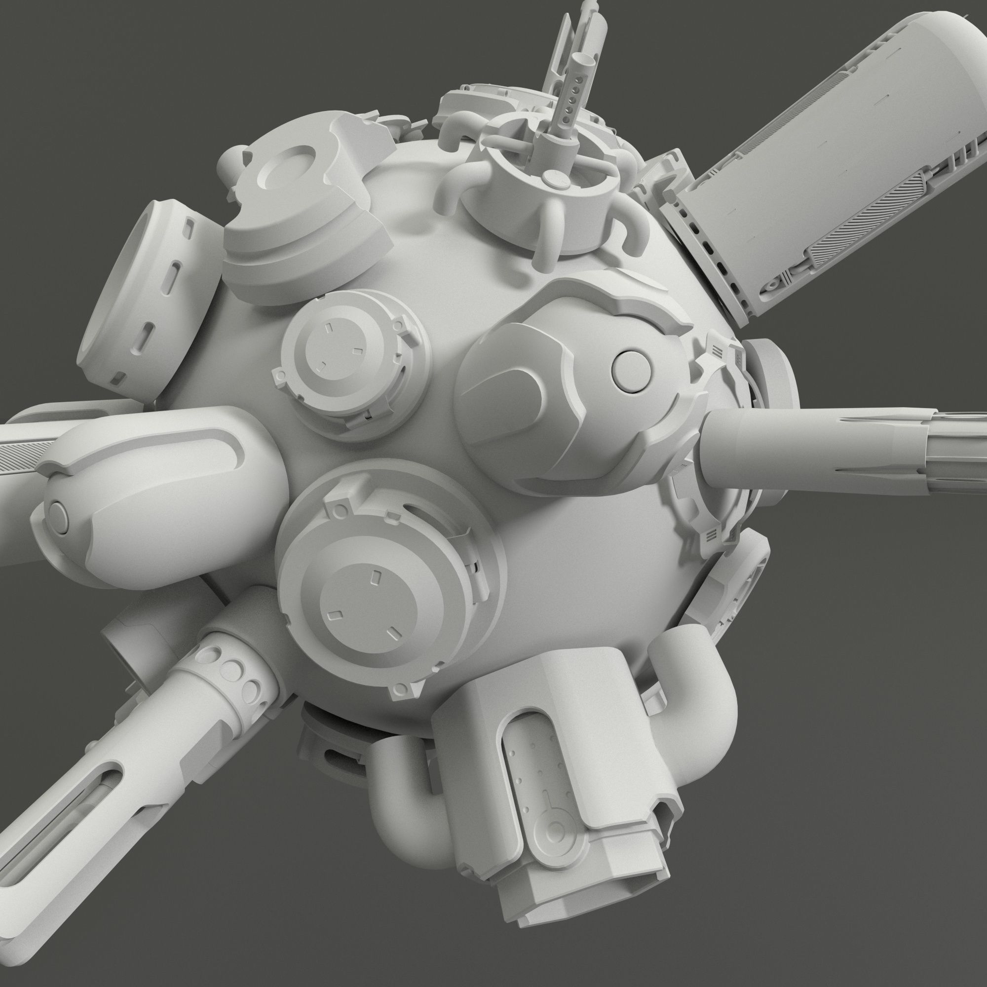 Pack Kitbash Hard Surface Parts Insert brushes zbrush 3D model | CGTrader