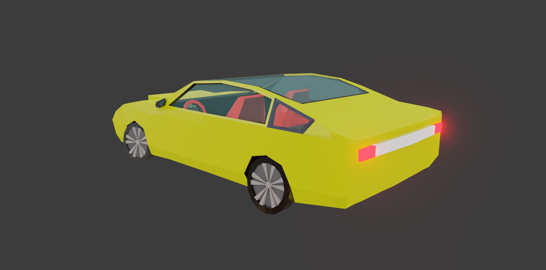 3D model Low polygon car with interior VR / AR / low-poly | CGTrader