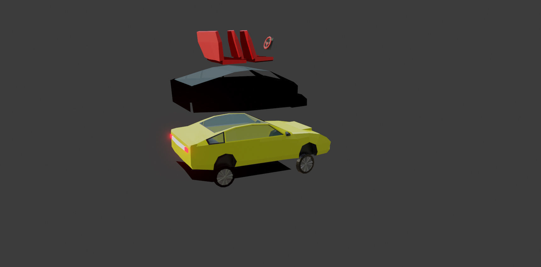 3D model Low polygon car with interior VR / AR / low-poly | CGTrader