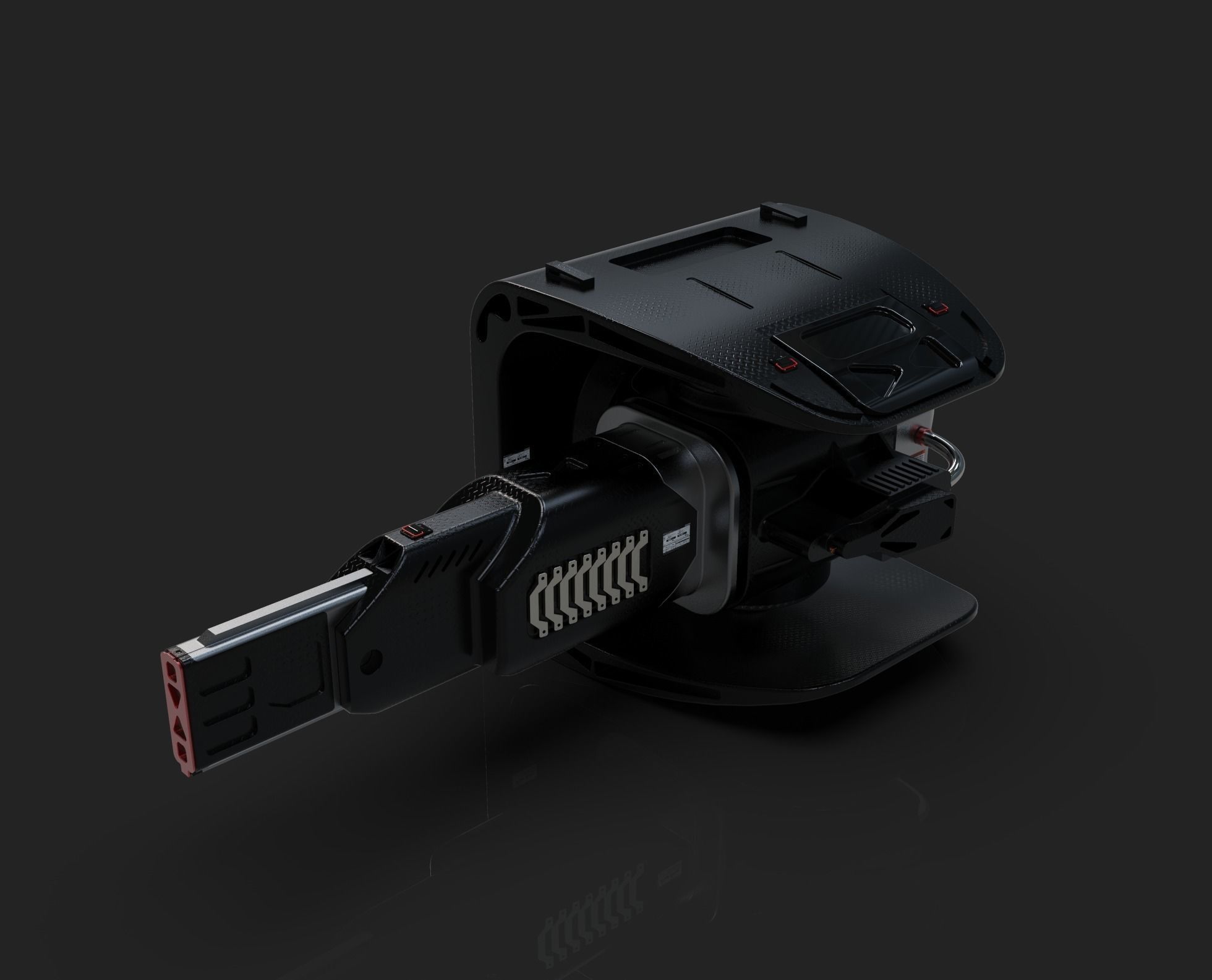 3D model Laser Cannon Design - Weapon for Turret VR / AR / low-poly ...