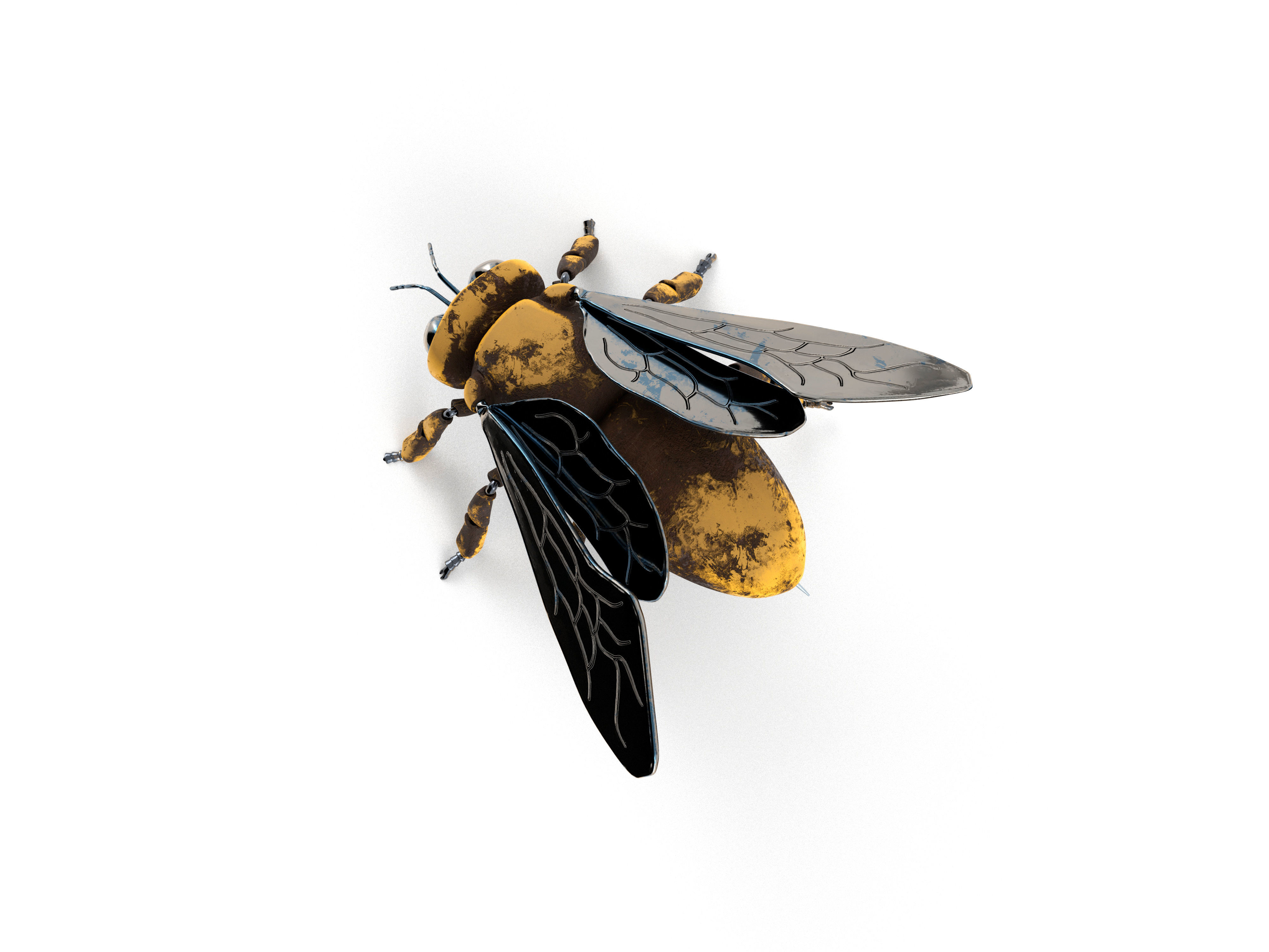 3D model Mechanical bee Low poly model VR / AR / low-poly | CGTrader