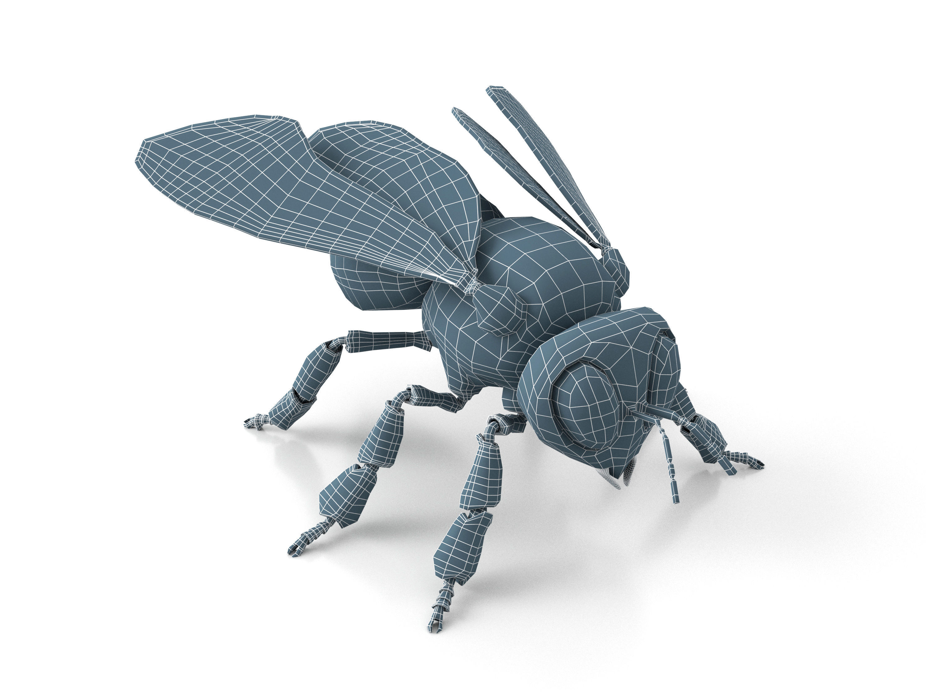 3D model Mechanical bee Low poly model VR / AR / low-poly | CGTrader