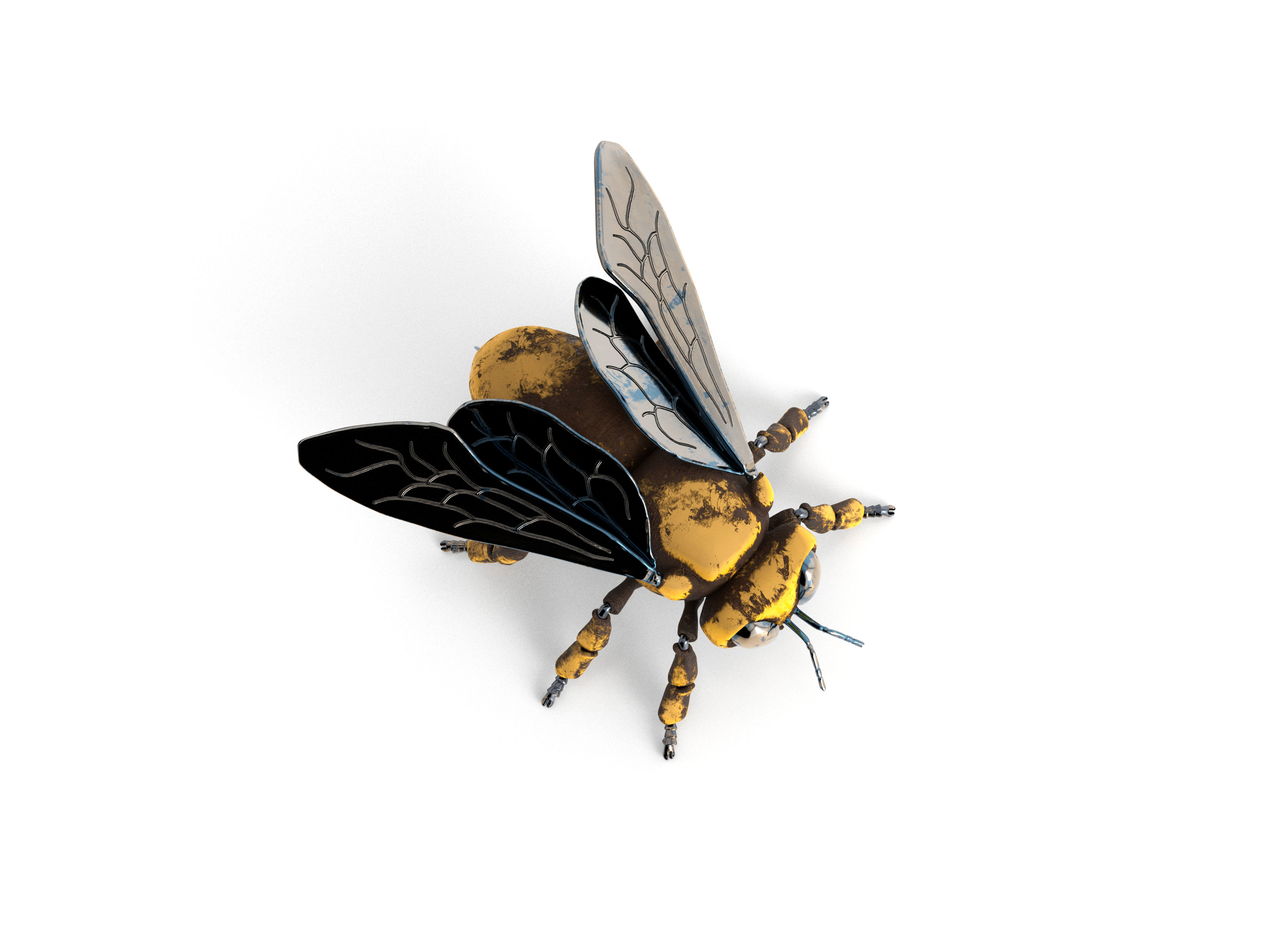 3D model Mechanical bee Low poly model VR / AR / low-poly | CGTrader