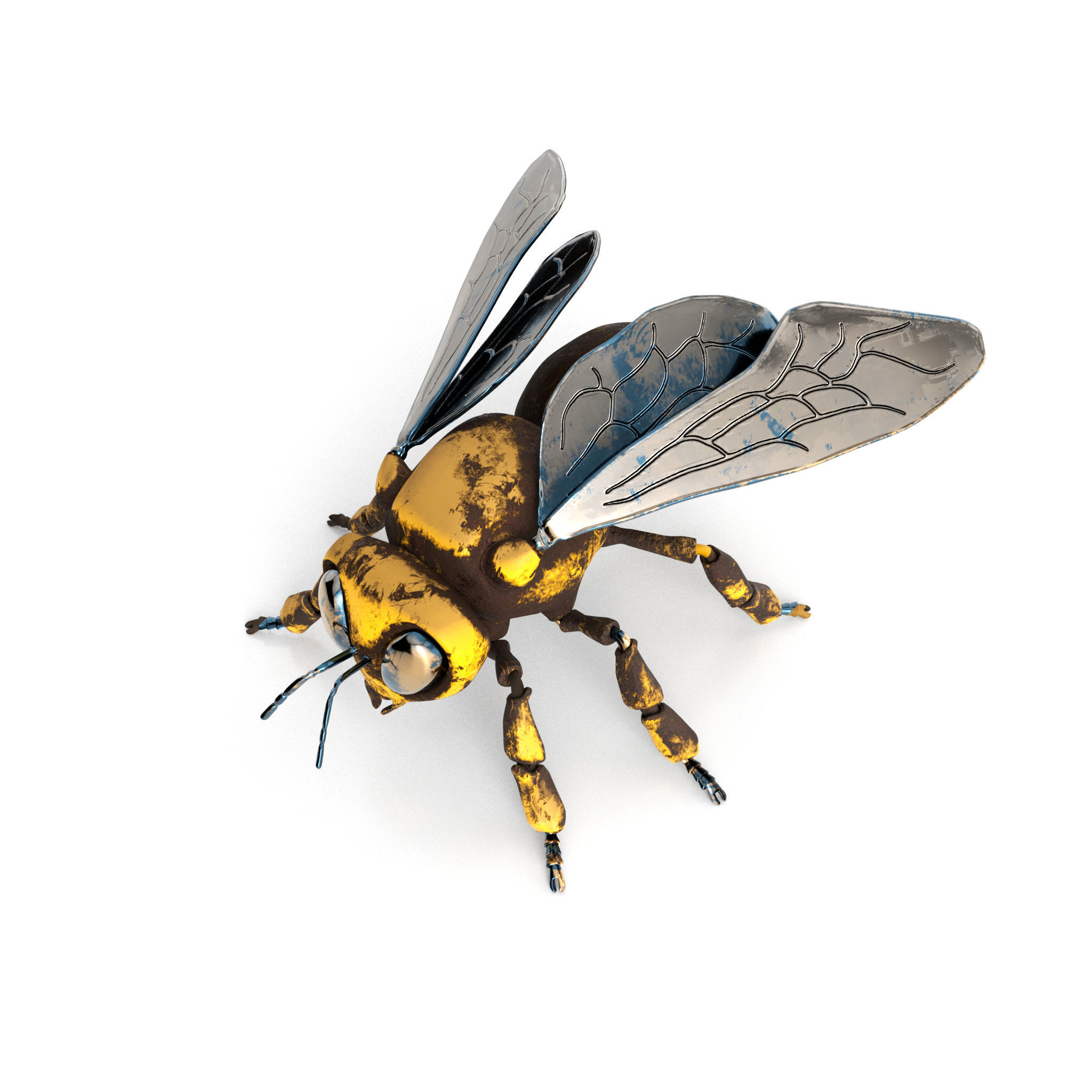 3D model Mechanical bee Low poly model VR / AR / low-poly | CGTrader