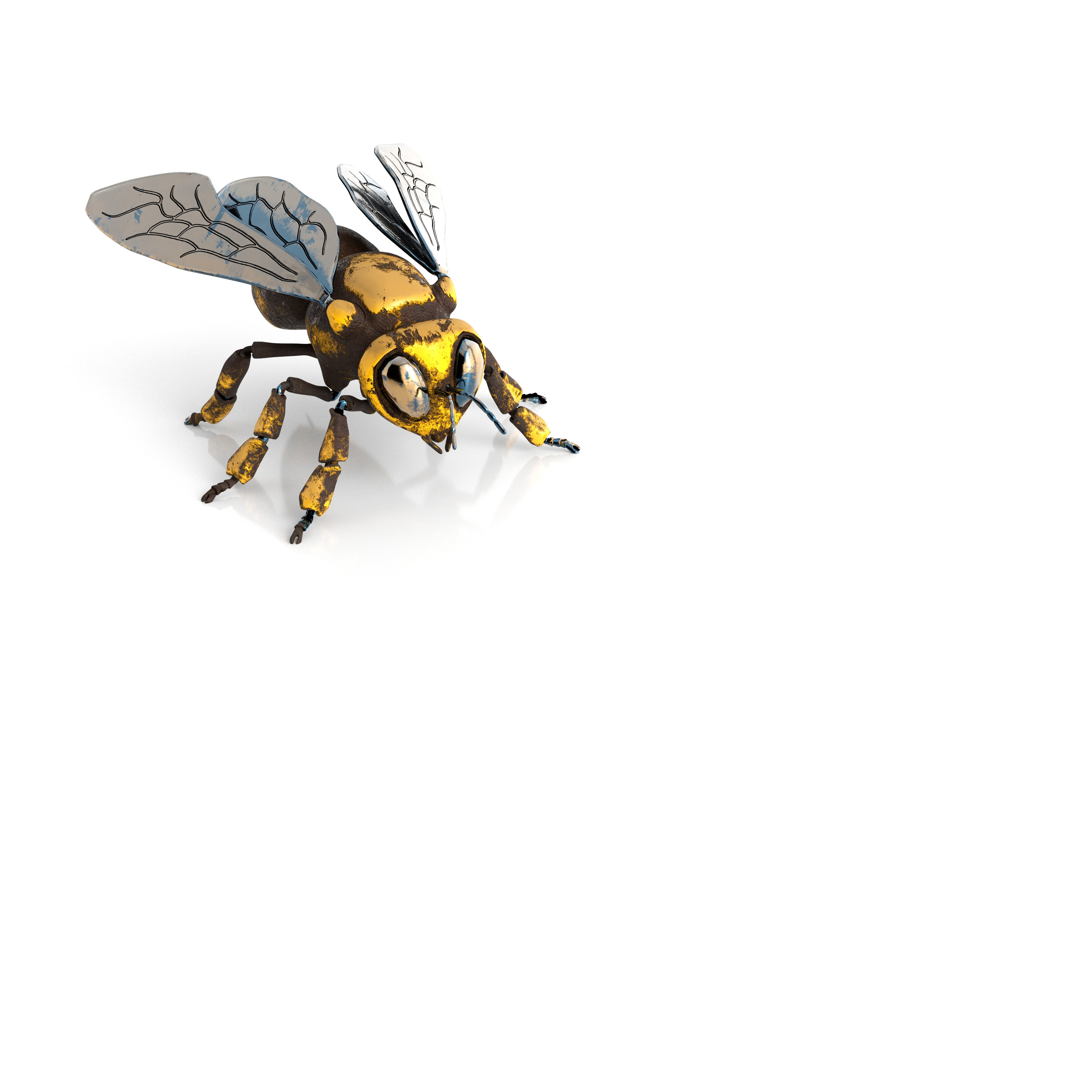 3D model Mechanical bee Low poly model VR / AR / low-poly | CGTrader