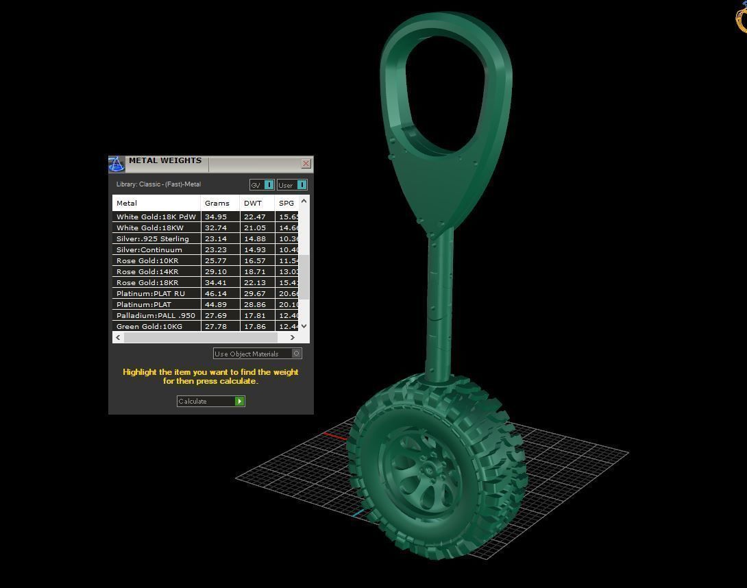 keychain wheel 0137 3D model 3D printable | CGTrader