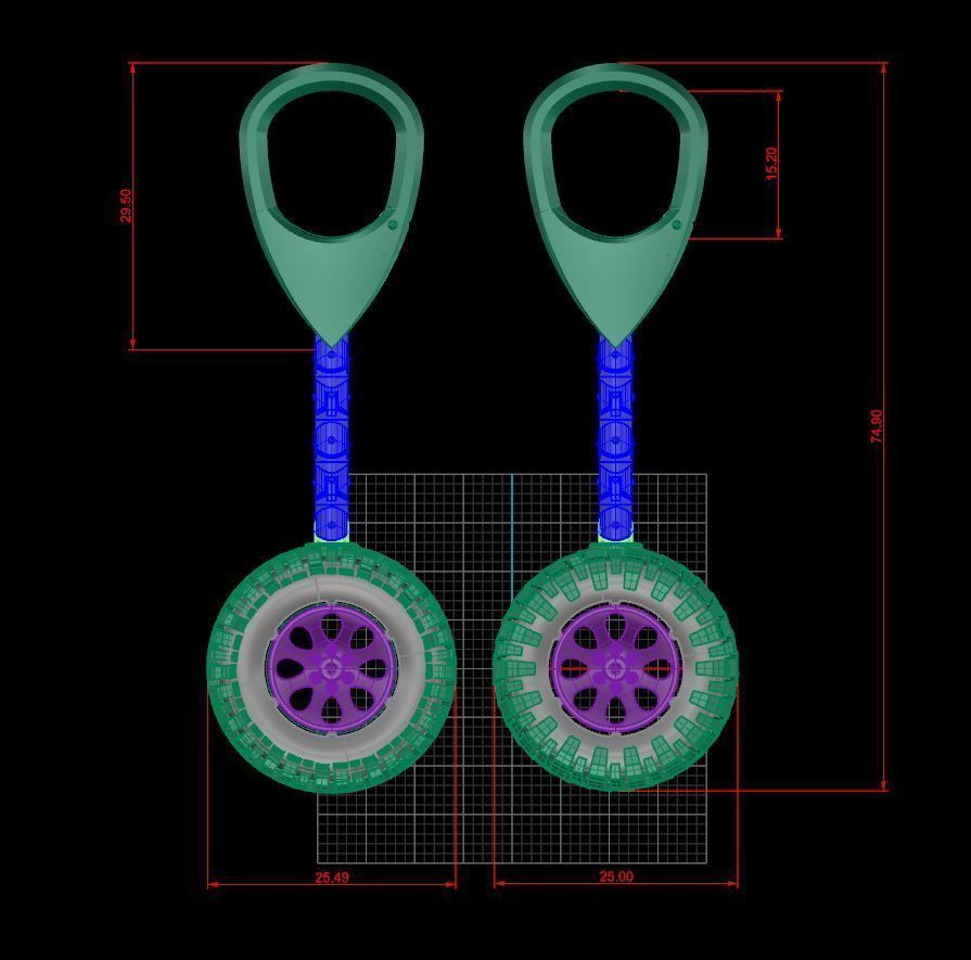 keychain wheel 0137 3D model 3D printable | CGTrader