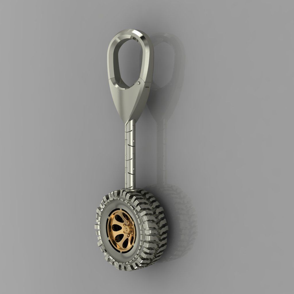 keychain wheel 0137 3D model 3D printable | CGTrader