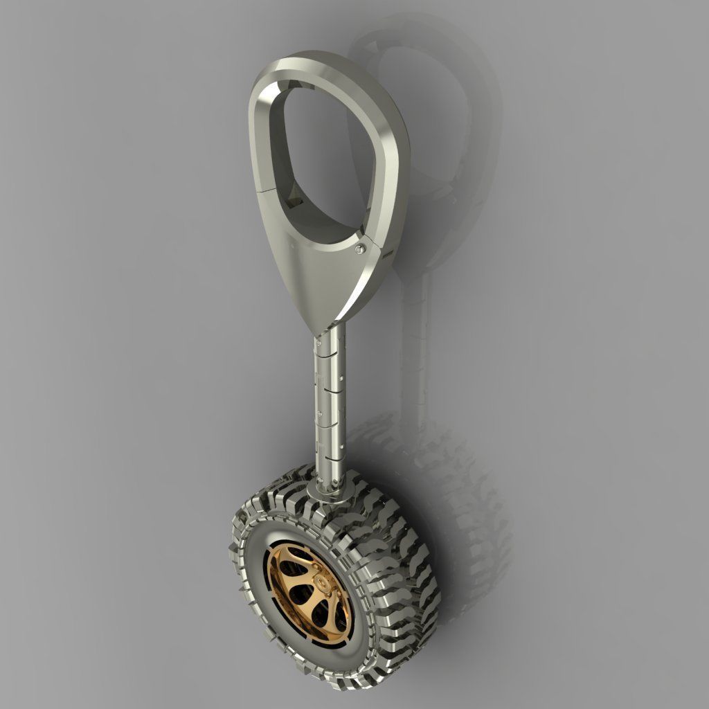 keychain wheel 0137 3D model 3D printable | CGTrader