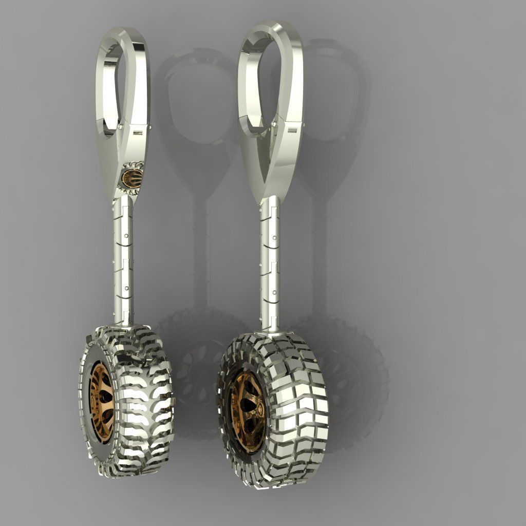 keychain wheel 0137 3D model 3D printable | CGTrader