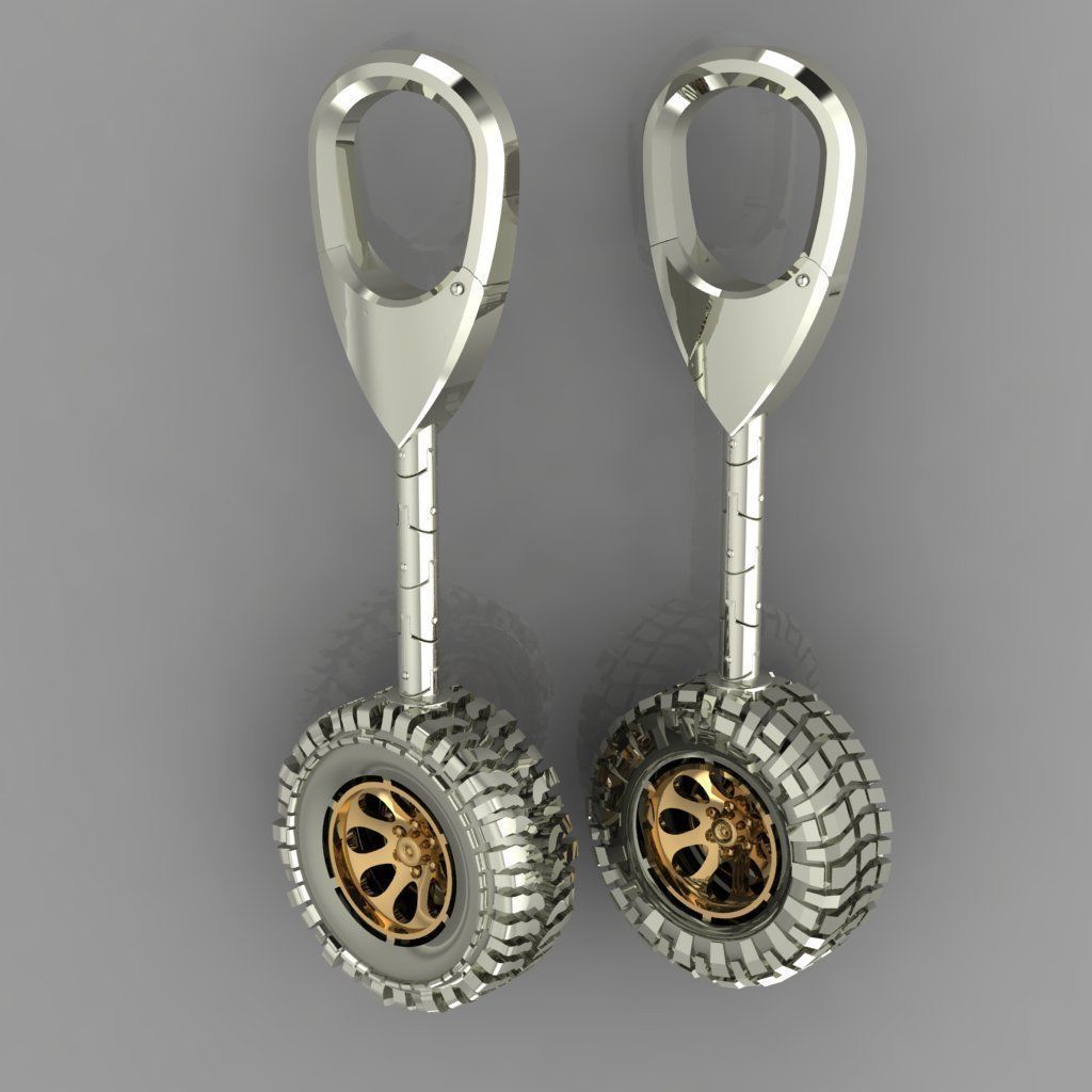 keychain wheel 0137 3D model 3D printable | CGTrader