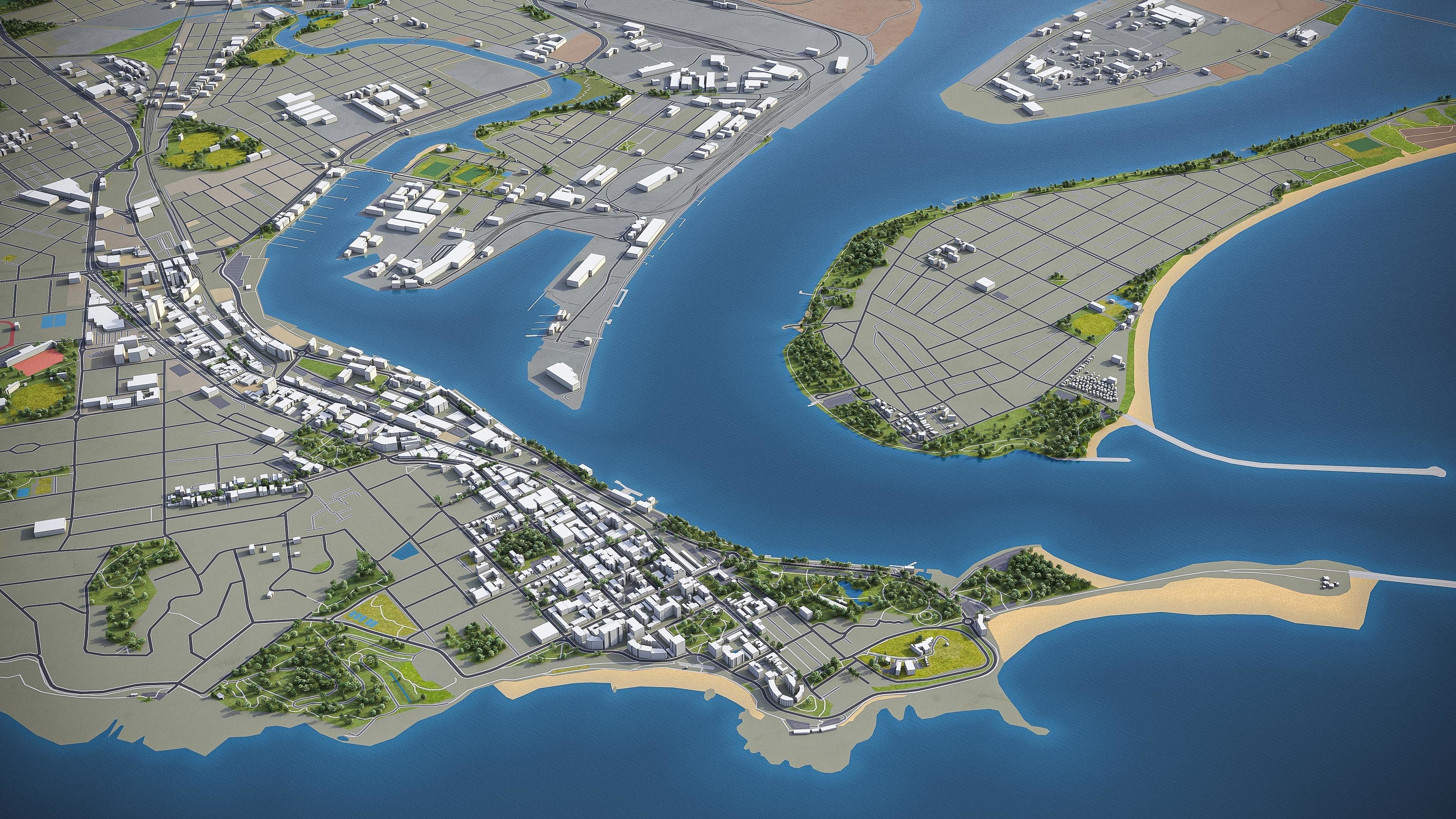 3D model Newcastle VR / AR / low-poly | CGTrader