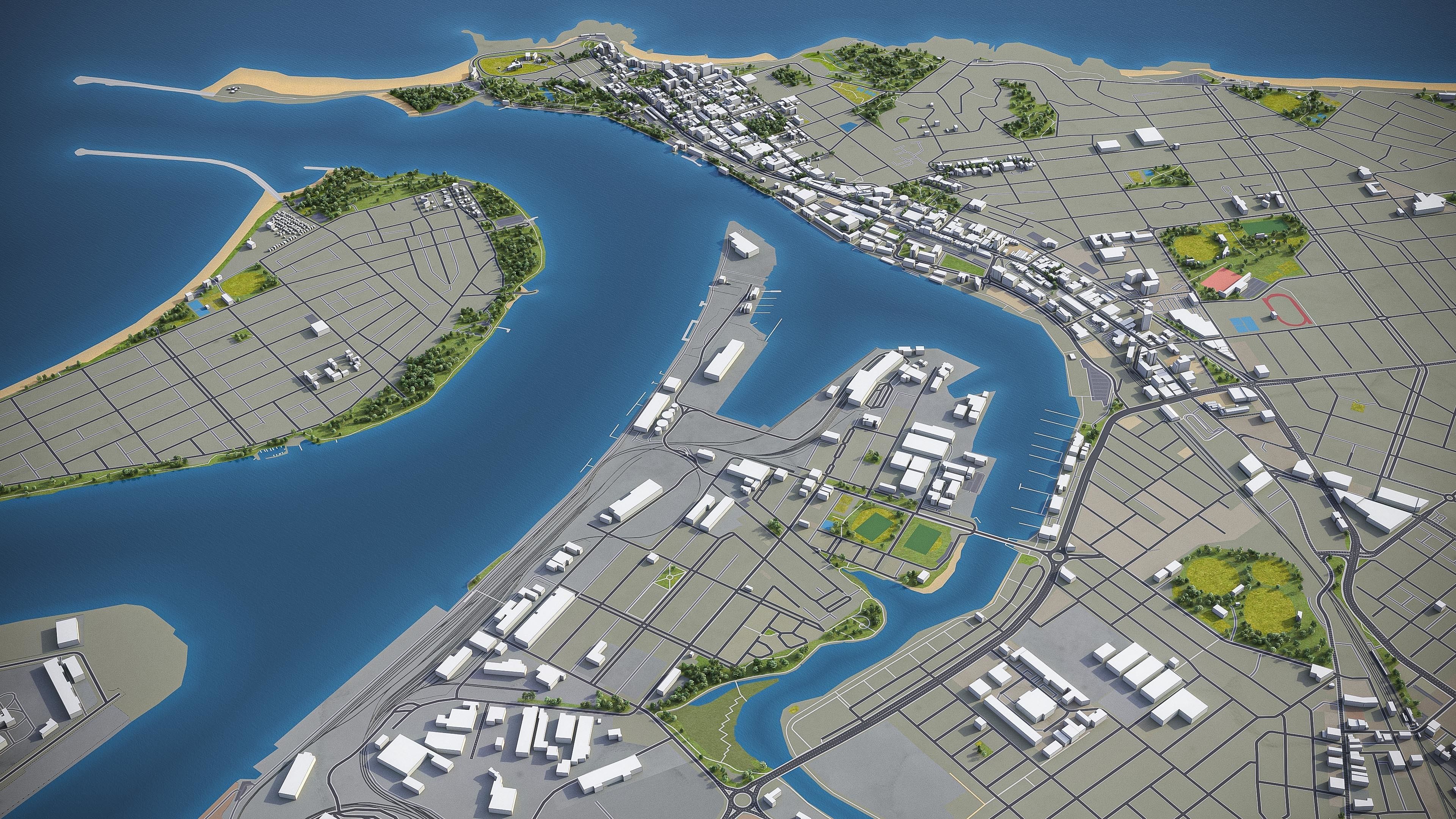 3D model Newcastle VR / AR / low-poly | CGTrader