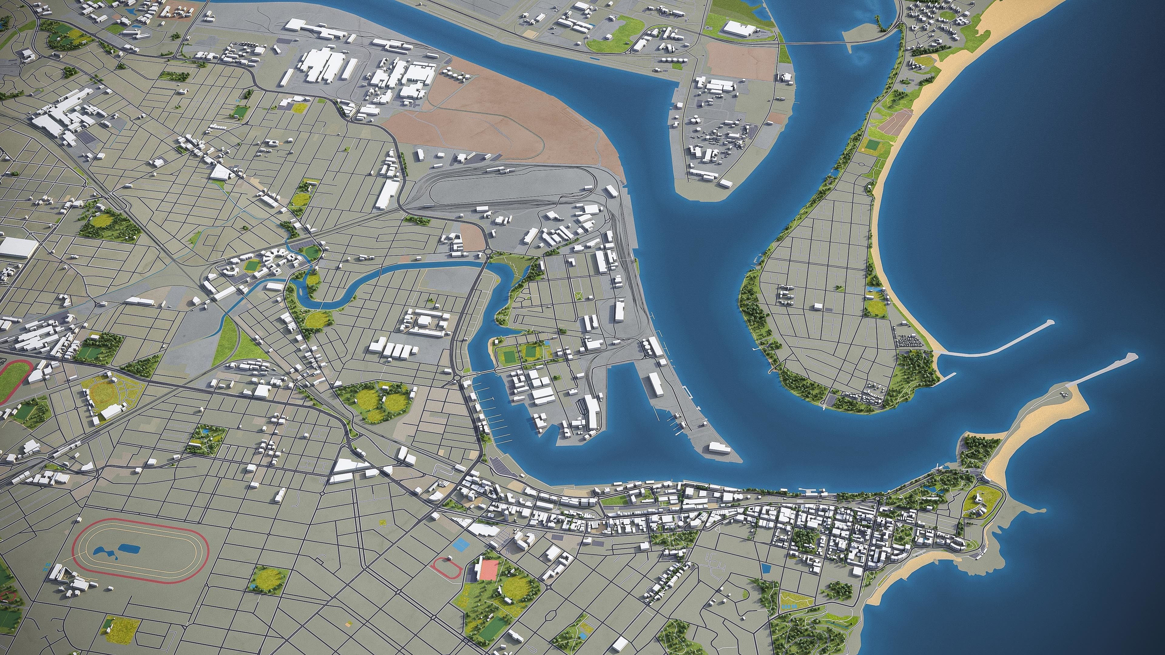 3D model Newcastle VR / AR / low-poly | CGTrader