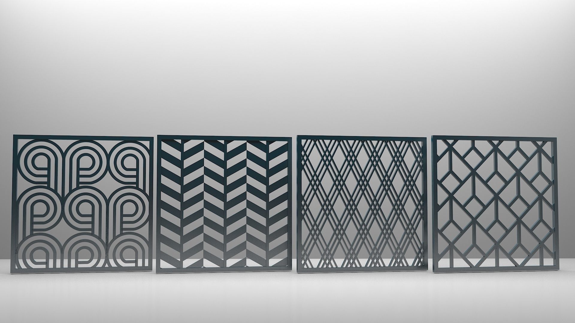 metal paravan 3D model | CGTrader