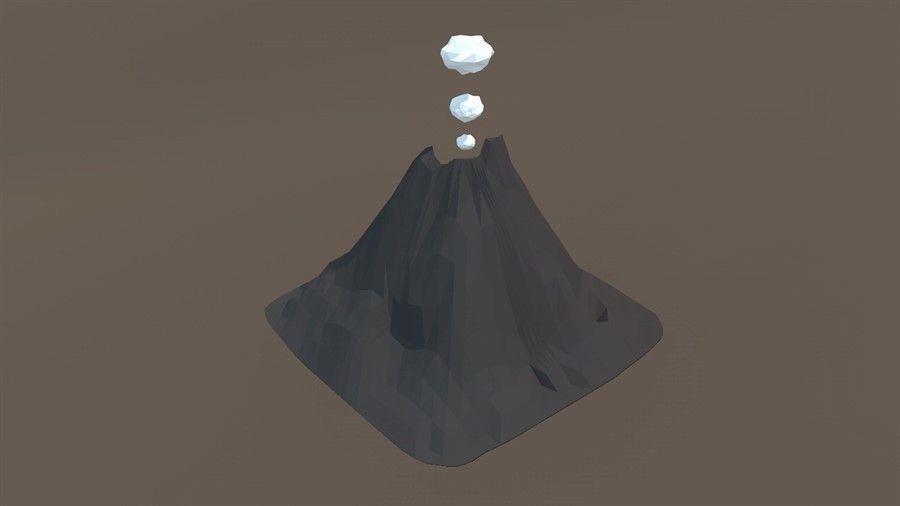 3D model Low Poly Volcano VR / AR / low-poly | CGTrader