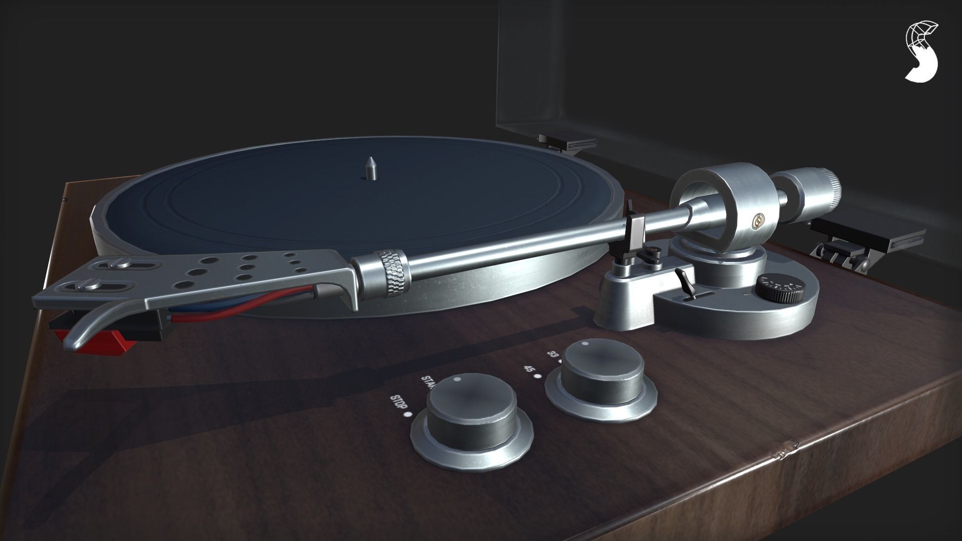 3D model Vinyl player VR / AR / low-poly | CGTrader