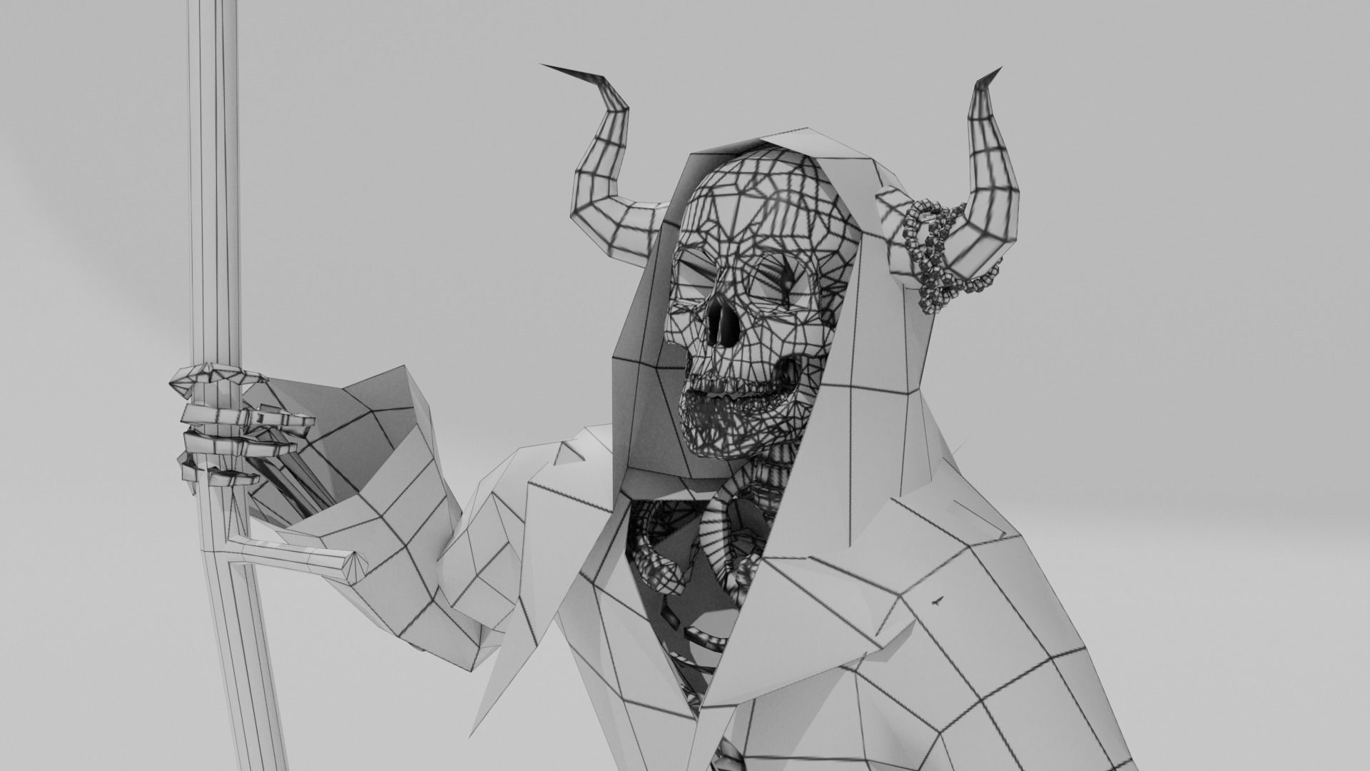 3D model Grim reaper VR / AR / low-poly rigged animated | CGTrader