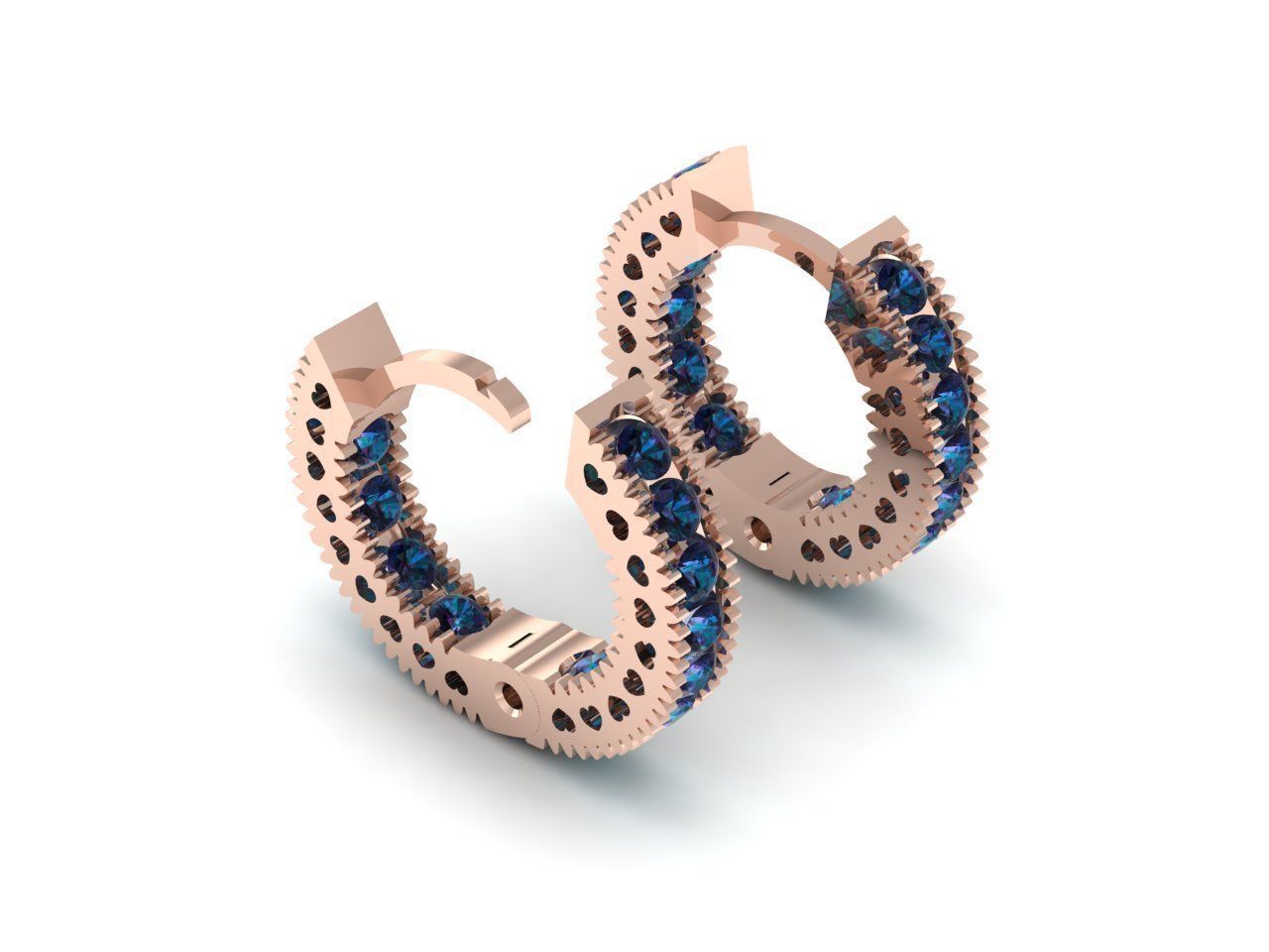 round earrings 3D model 3D printable | CGTrader