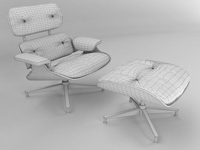 Eames Lounge Set 3D model | CGTrader