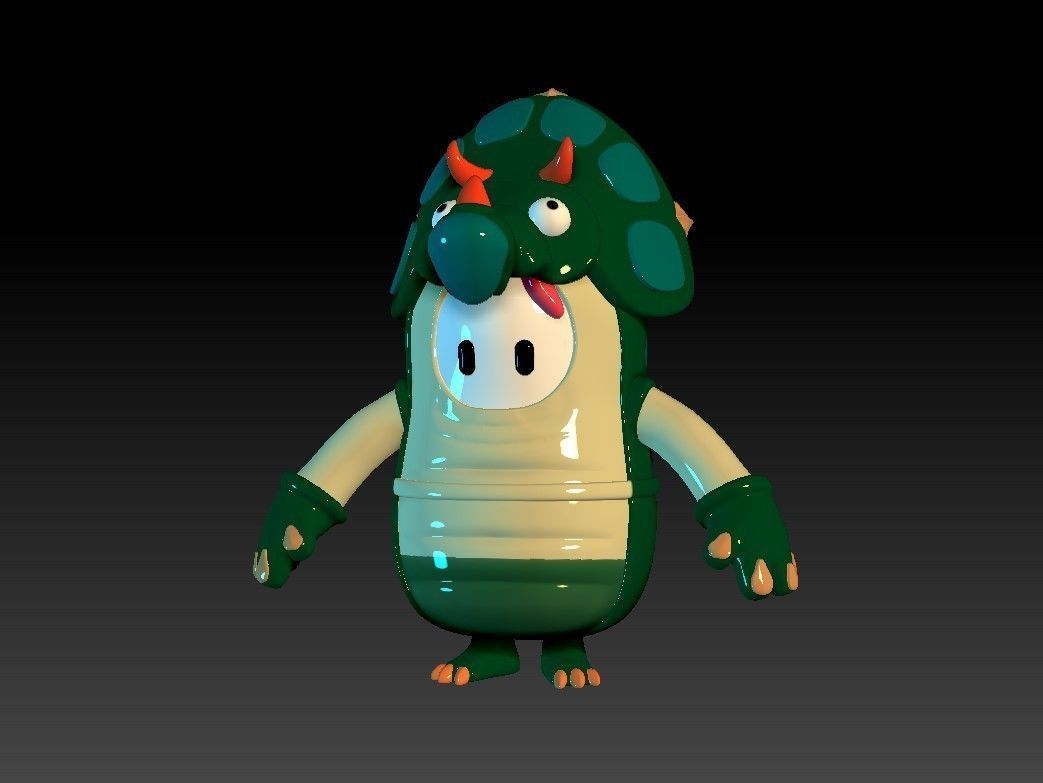 Fall Guys dinosaur 3D model 3D printable | CGTrader