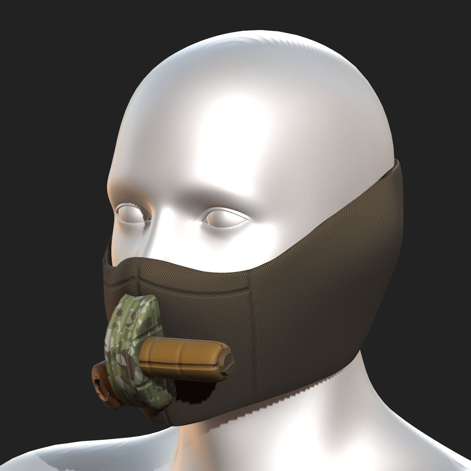 3D model Gas mask helmet scifi fantasy armor hats military VR / AR ...