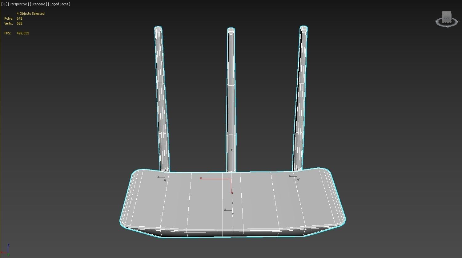 3D model Wi-fi Router TP-Link Game Ready Low-Poly model VR / AR / low ...