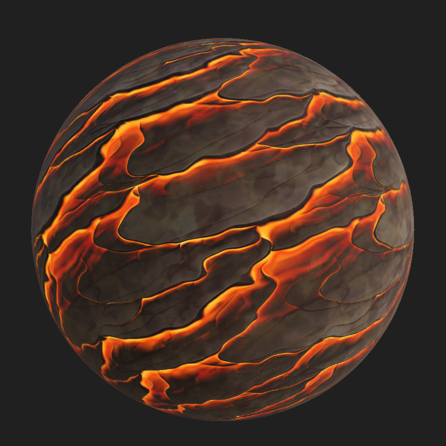 Texture Magma lava ball VR / AR / low-poly | CGTrader