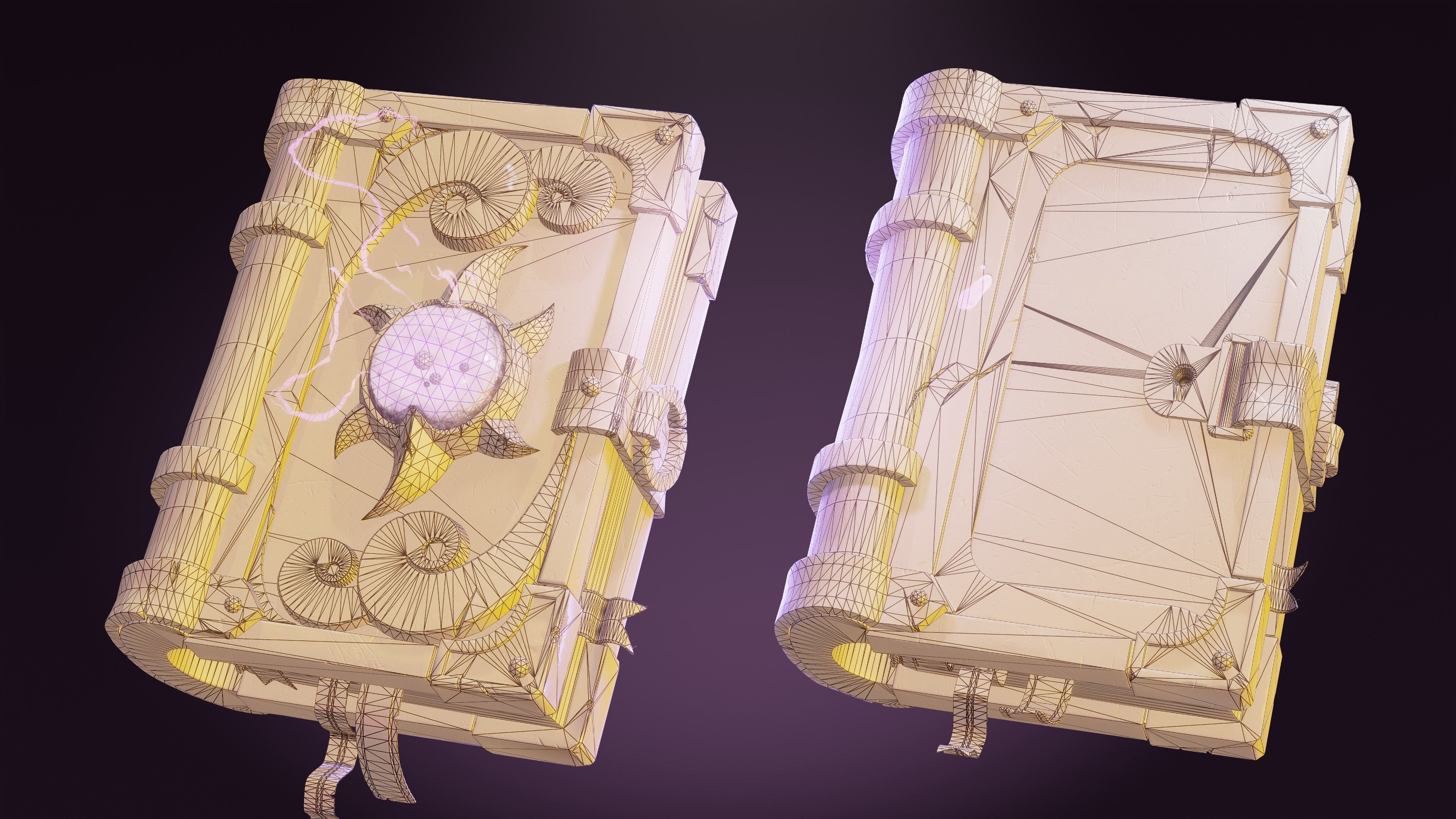 Magic Pink Book free VR / AR / low-poly 3D model | CGTrader