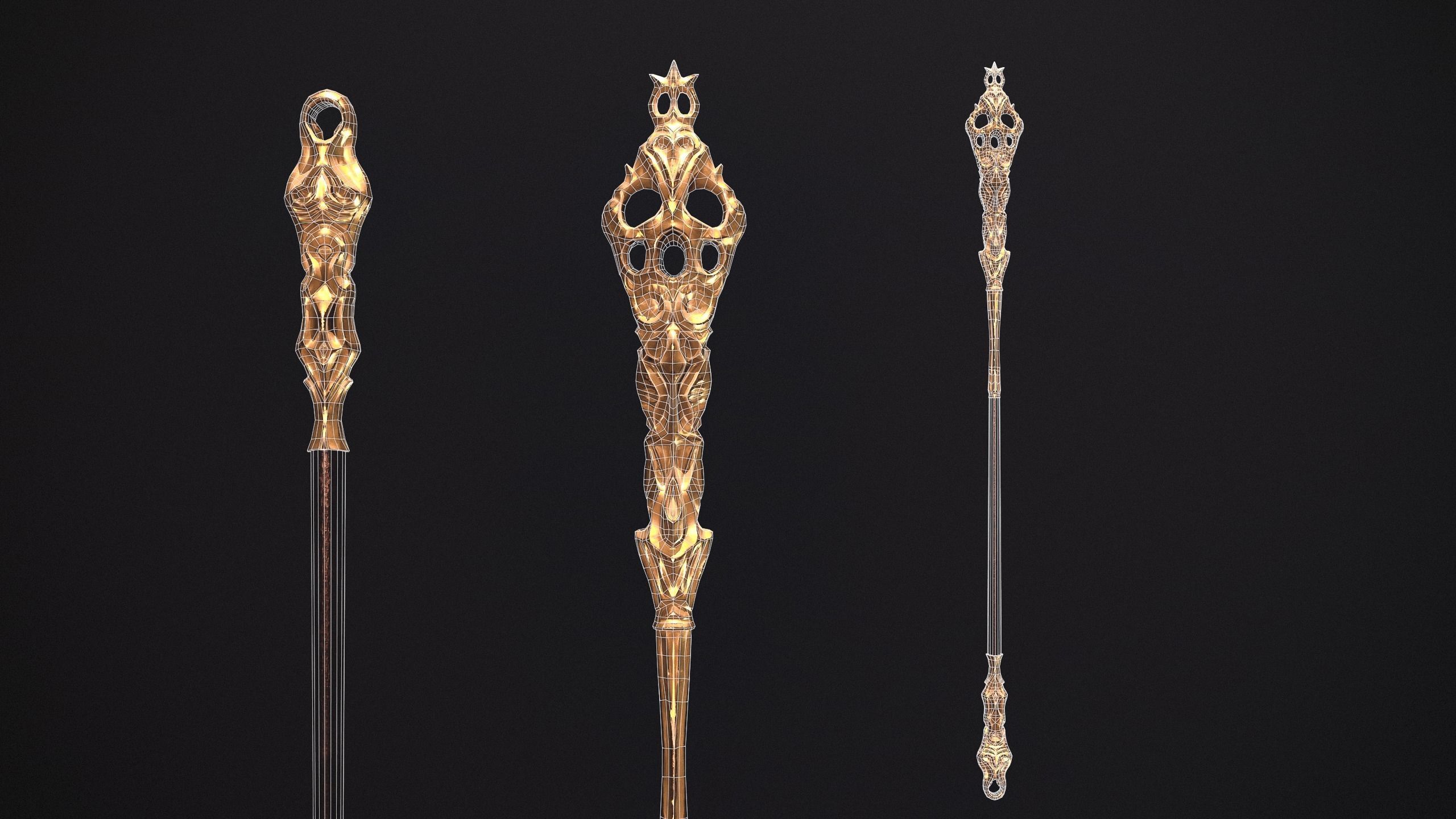 3D model Medieval Scepter VR / AR / low-poly | CGTrader