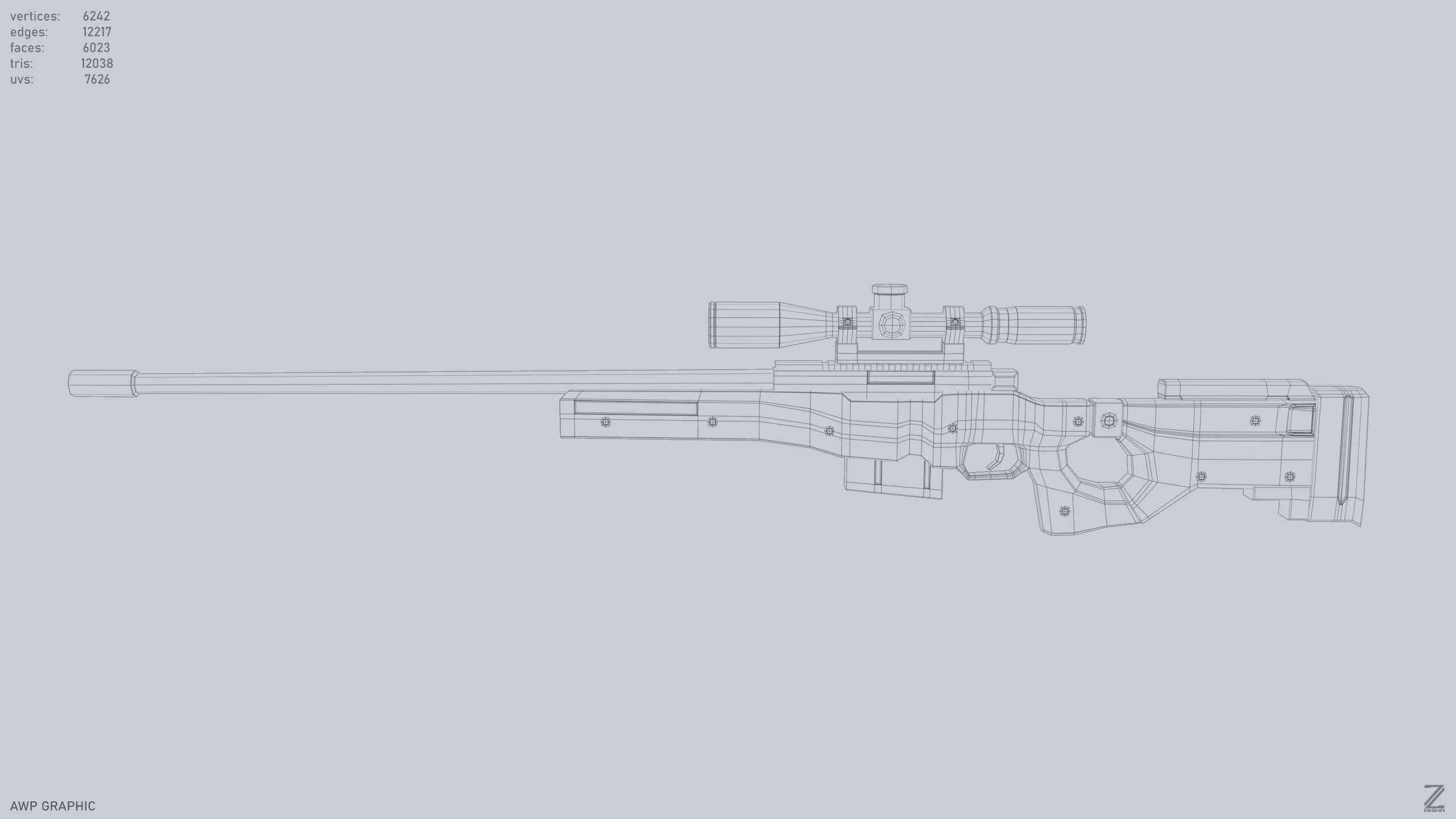 3D model AWP - Graphic VR / AR / low-poly | CGTrader