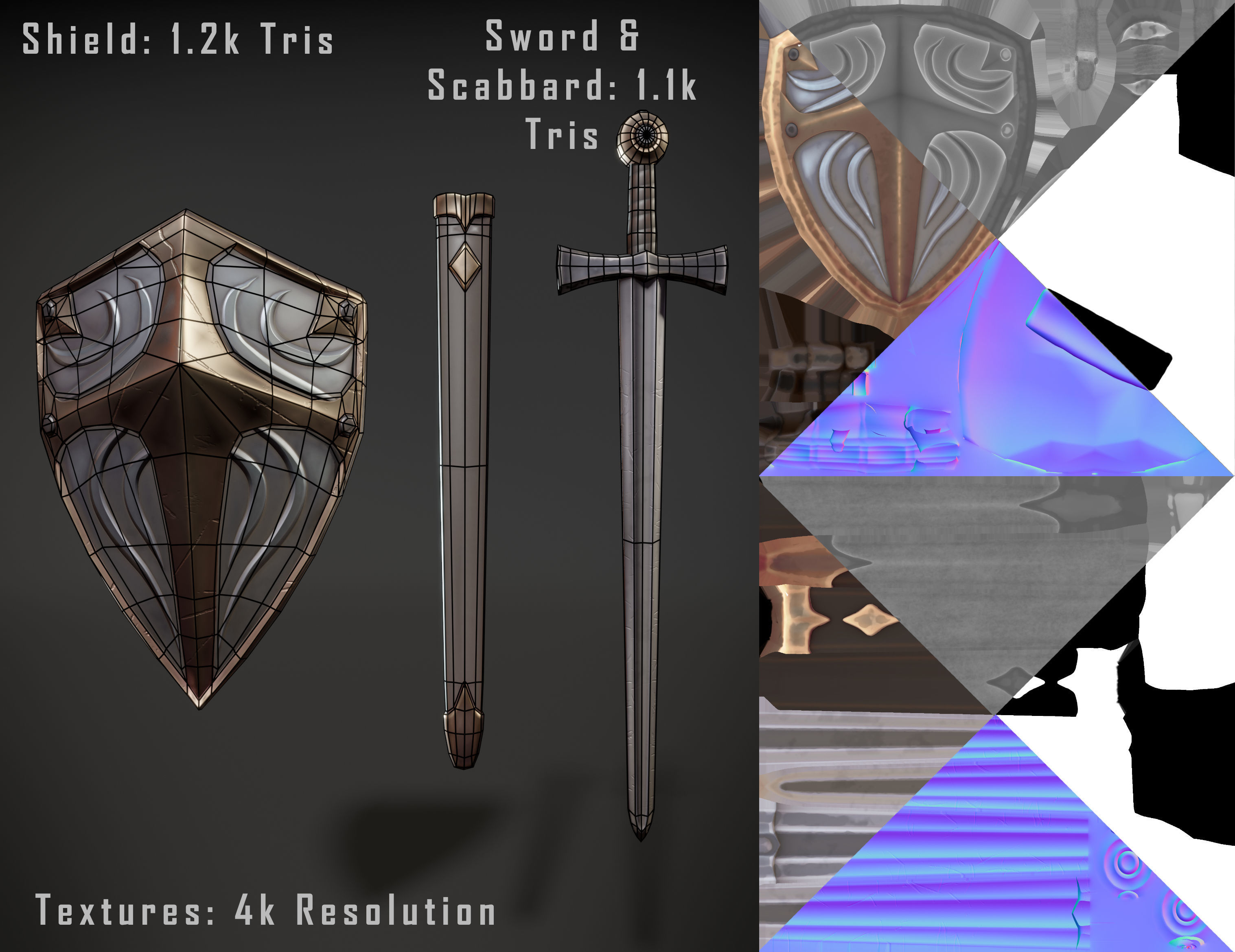 3D model Stylized Knight - Game Ready Character VR / AR / low-poly ...