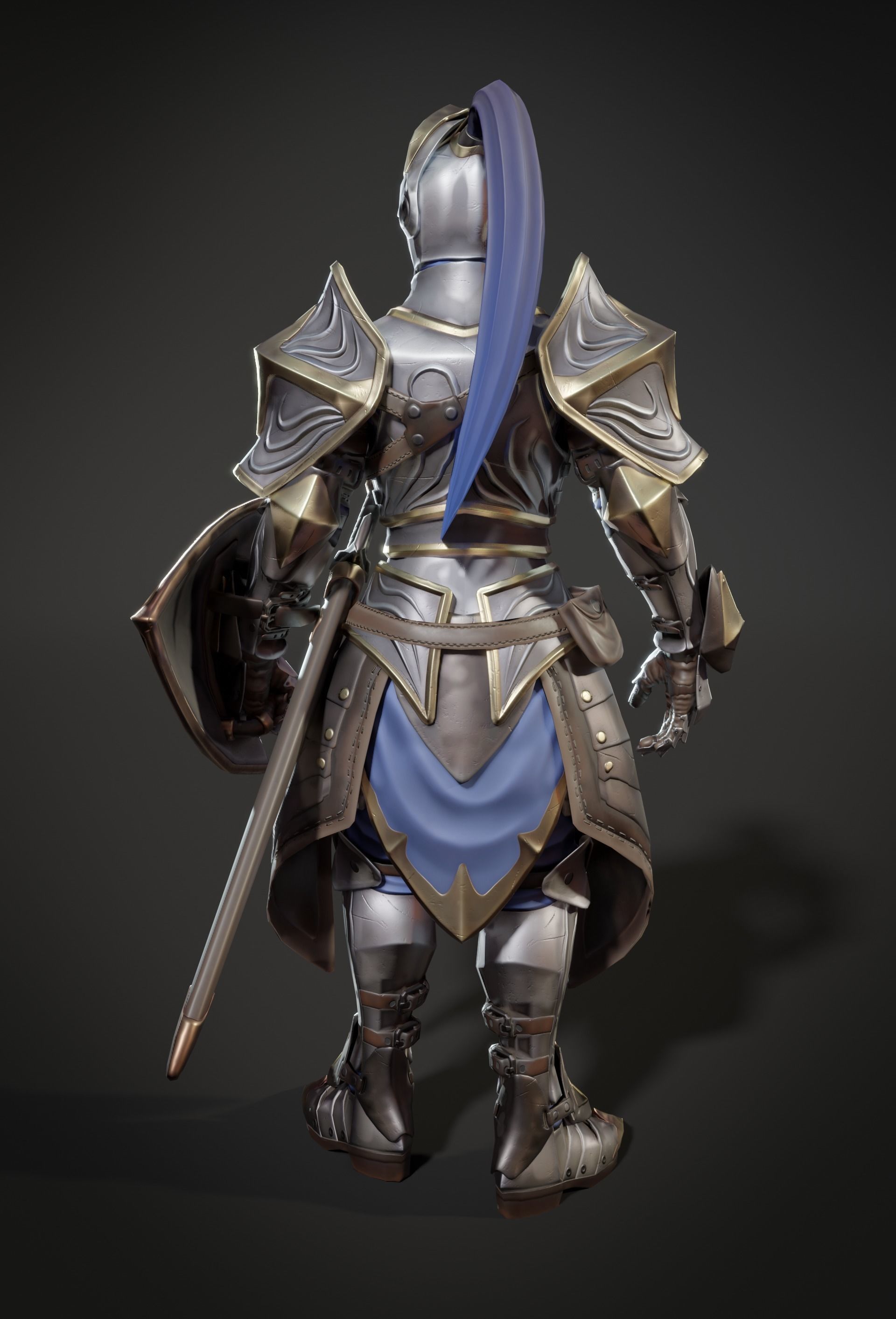 3D model Stylized Knight - Game Ready Character VR / AR / low-poly ...