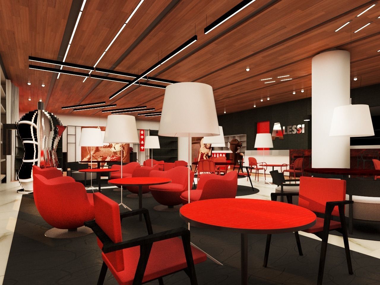 restaurant bar shop concept alessi and marcel wanders free 3D model ...