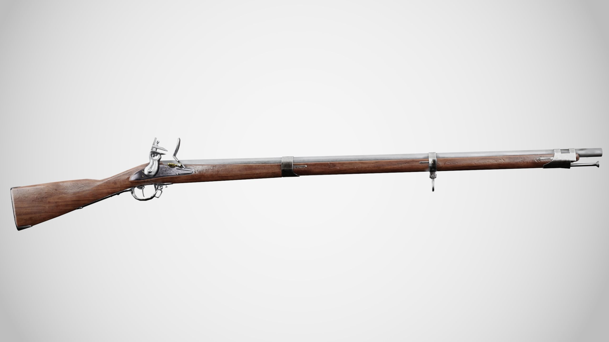 3D model M1777 Flintlock - Charleville Musket VR / AR / low-poly | CGTrader