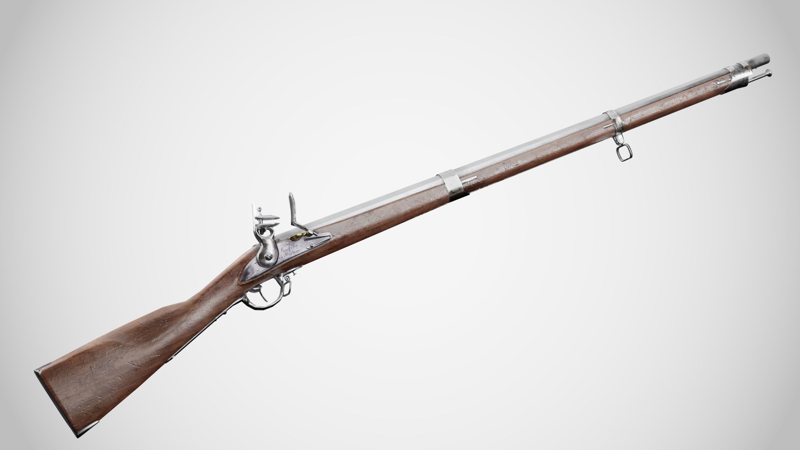 3D model M1777 Flintlock - Charleville Musket VR / AR / low-poly | CGTrader