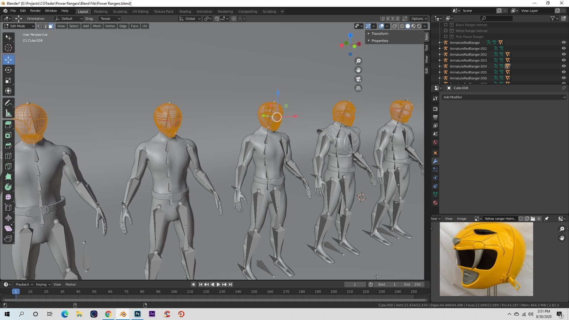 Power Rangers 3D model rigged | CGTrader