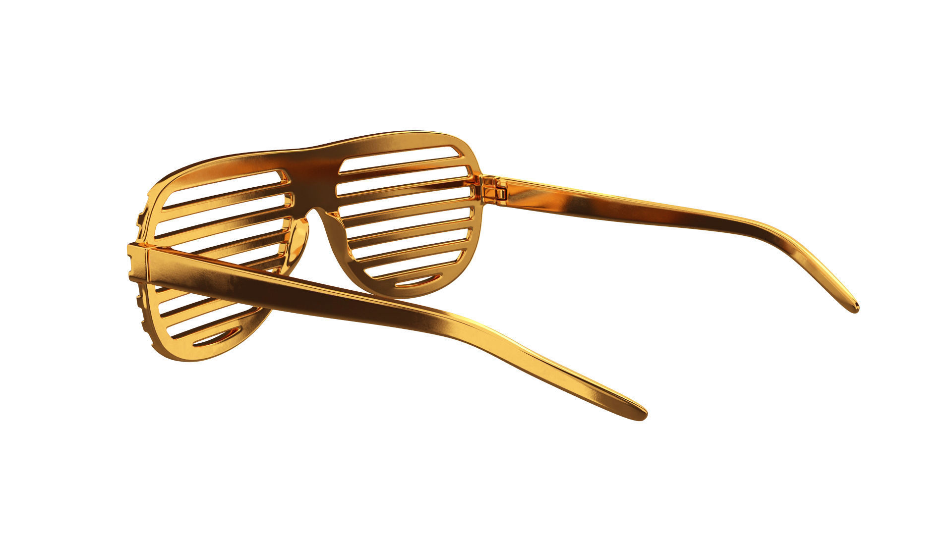 Gold Shutter Shade Sunglasses 3d Model Cgtrader