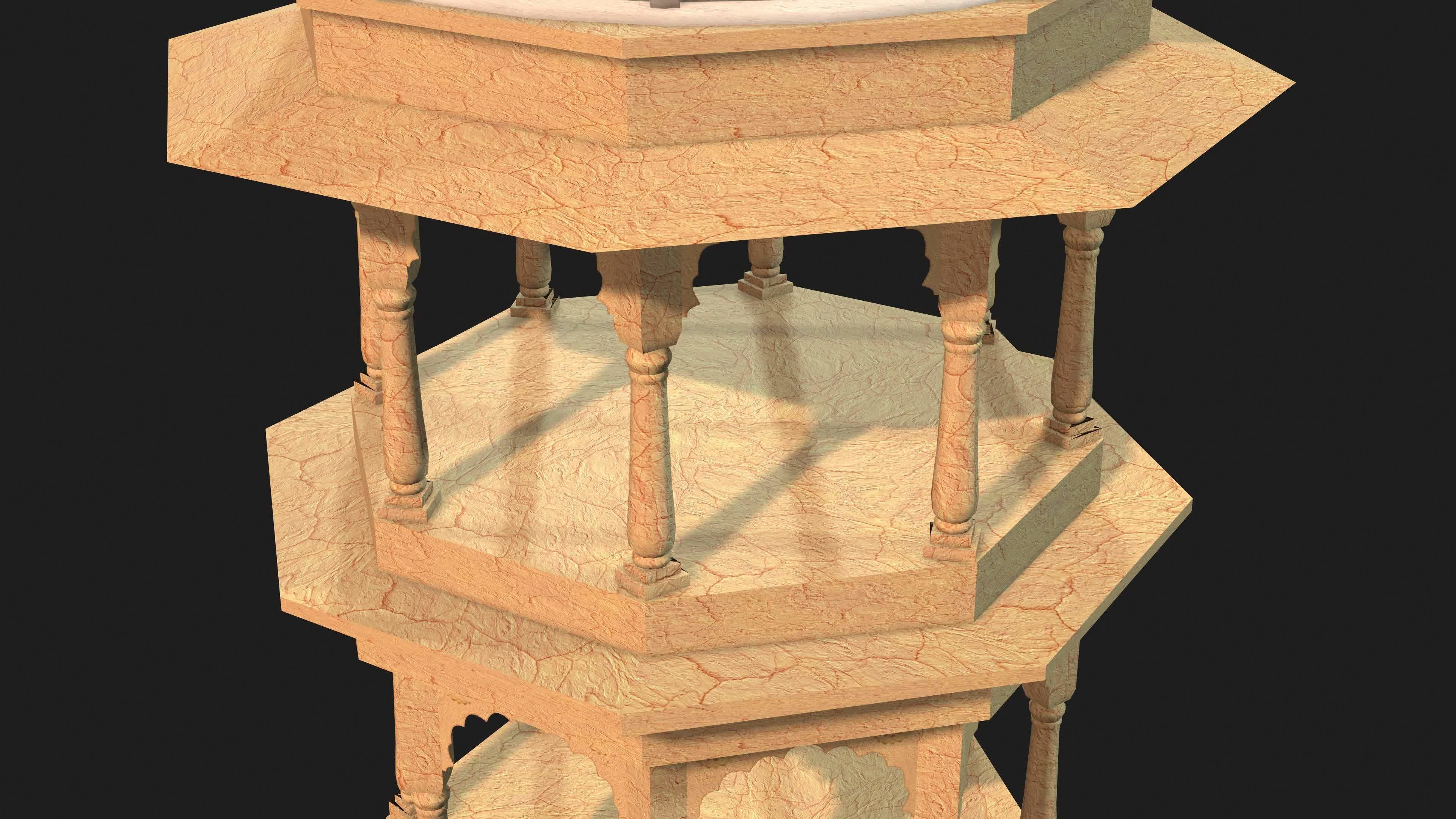 Chhatri Double 3D model | CGTrader