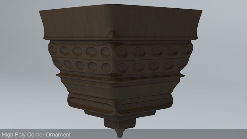 Wall Ceiling Edges and Corner Ornament free VR / AR / low-poly 3D model ...